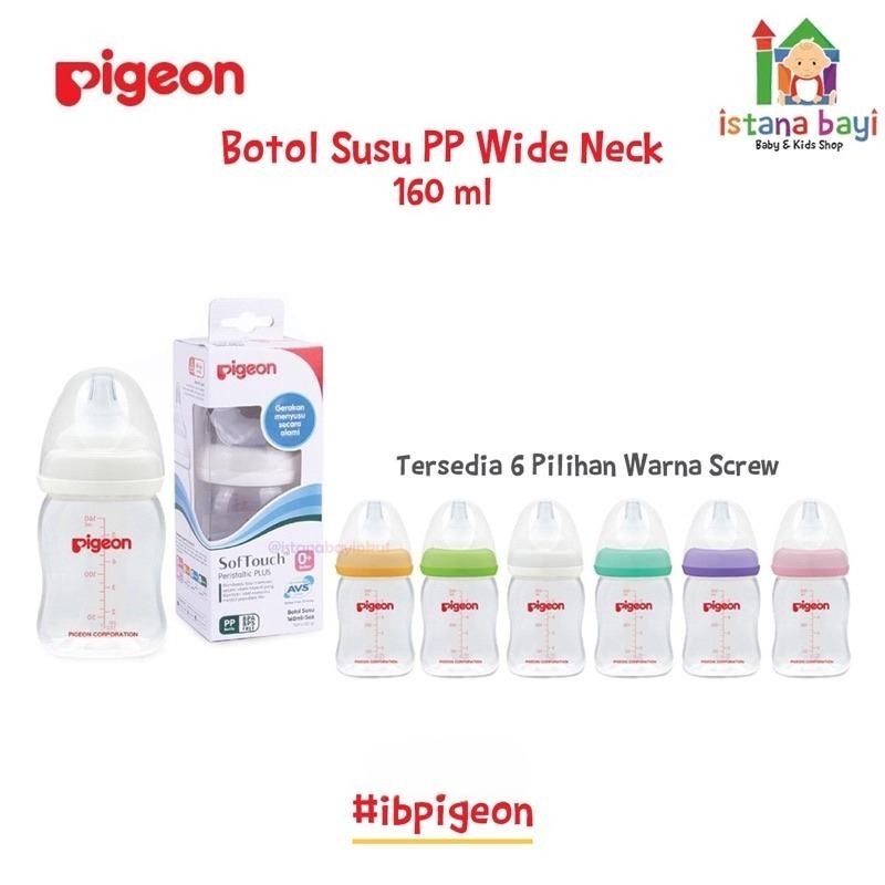 Jual Pigeon Botol Gelas Wide Neck 160 ml W/P-Plus Nipple/Botol susu bayi | Shopee Indonesia