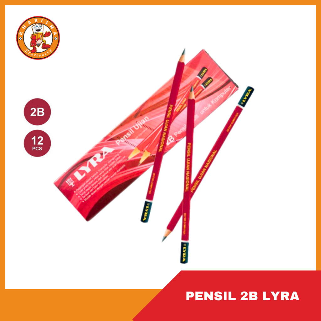 Jual LYRA Triangular Pensil Ujian 2B 1 Set (12pcs) | Shopee Indonesia