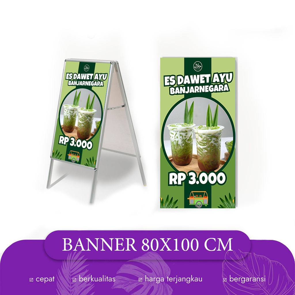 Jual GRATIS DESIGN Spanduk 80X100 Es dawet Banner Es Teh MMT Warung ...