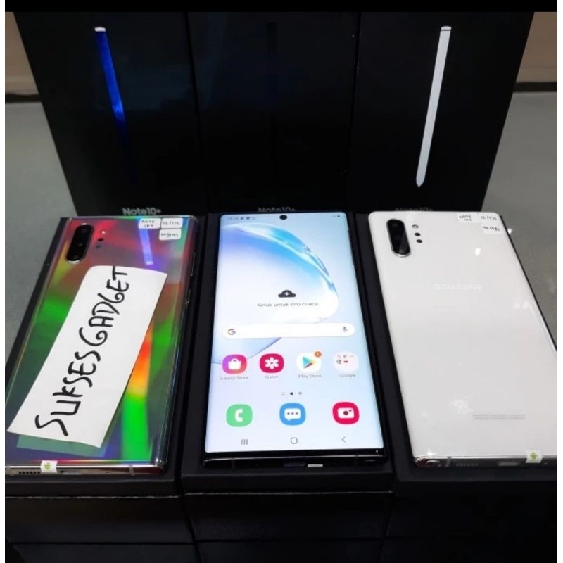 Jual SAMSUNG NOTE 10 Plus Note 10+ Ram12/ 512GB Second Resmi Sein Lengkap Fullset Original ...