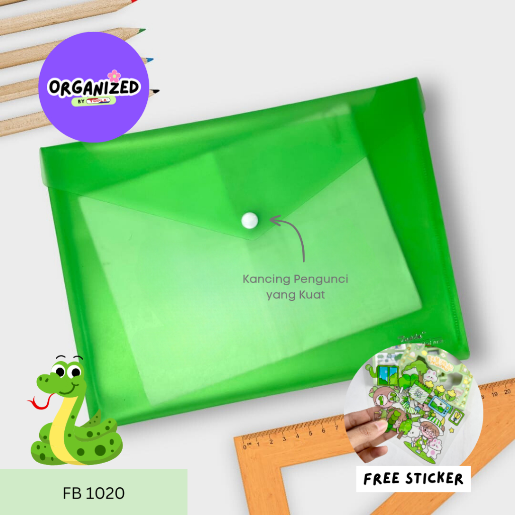 Jual TOPLA Map Kancing Mini 1020 Map File Bag Mini Map Kancing Dokumen ...