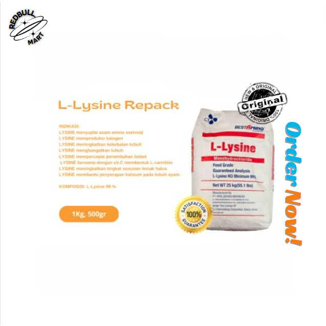 Jual LYSINE 1 KG LISIN LYSIN LISINE LEUSIN SUPLEMEN VITAMIN KUCING ...
