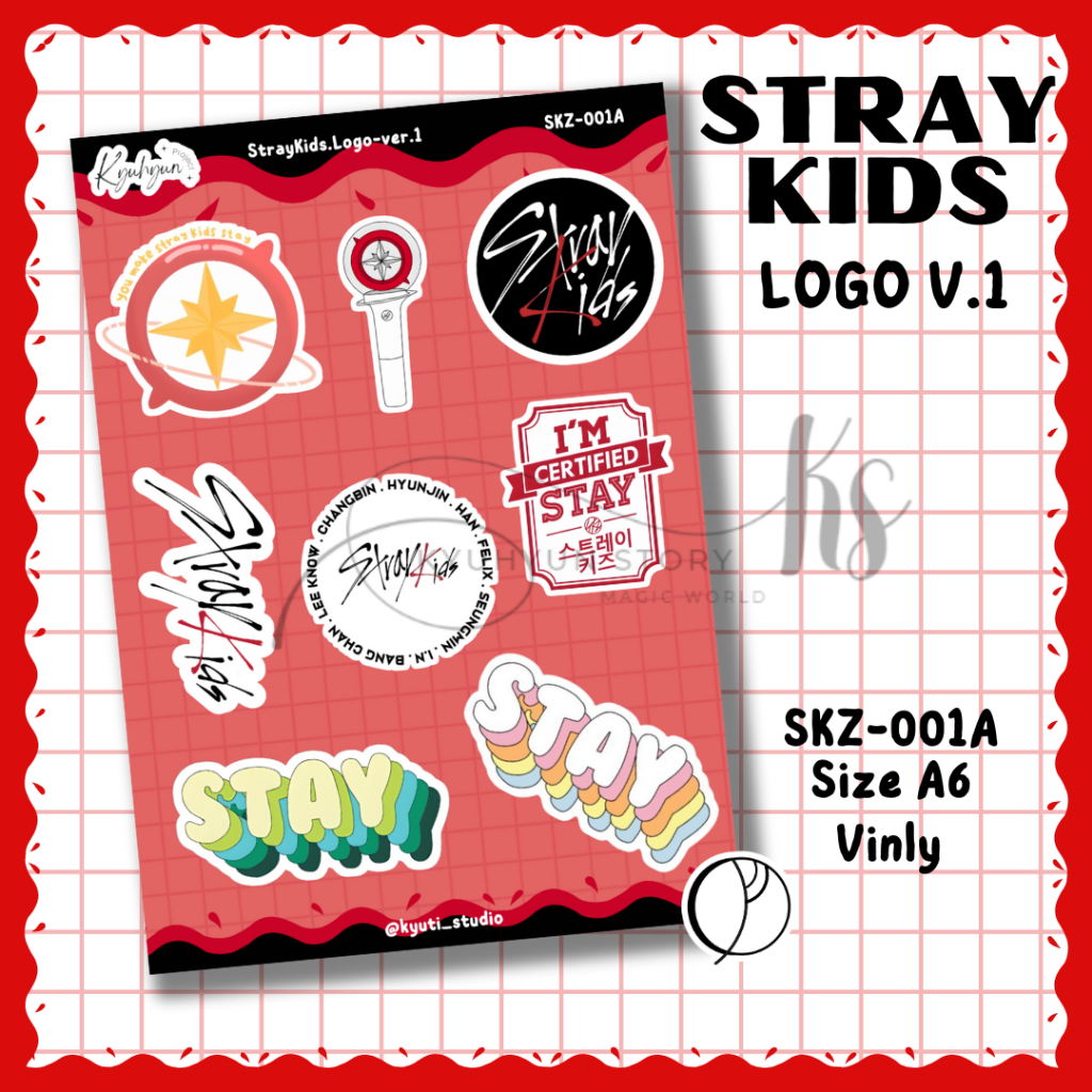 Jual Sticker Kpop Logo Straykids Stay Skzoo Stiker Vinly Deco Aesthetic ...
