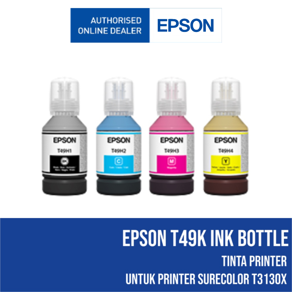 Jual Tinta EPSON Original T49K untuk printer SureColor T3130X Black ...