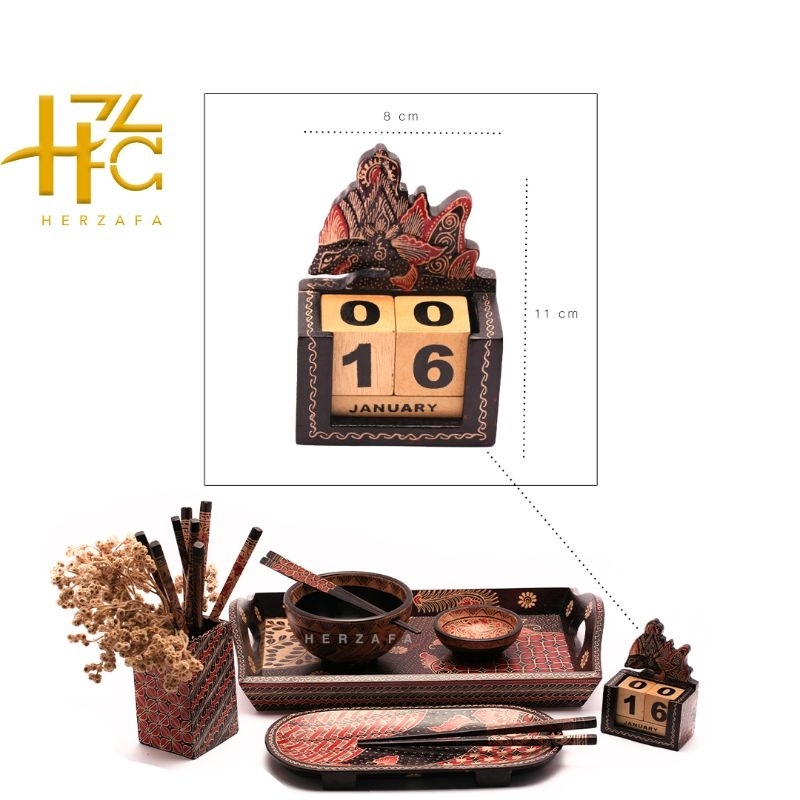 Jual KALENDER WAYANG BATIK KAYU ~ HERZAFA | Shopee Indonesia