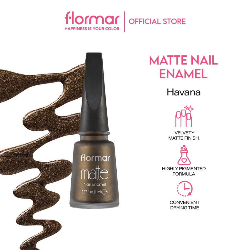 Jual Flormar Matte Nail Enamel | Kutek Halal Certified | Cat Kuku Warna Intens, Tahan Lama dan ...