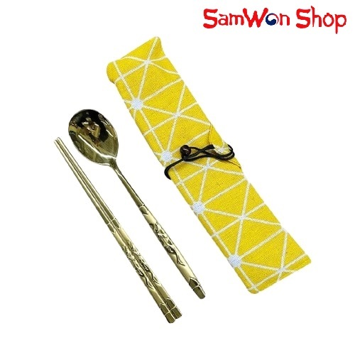 Jual SUJEO SENDOK SUMPIT KOREA (EMAS) - SET ALAT MAKAN STAINLESS STEEL ...
