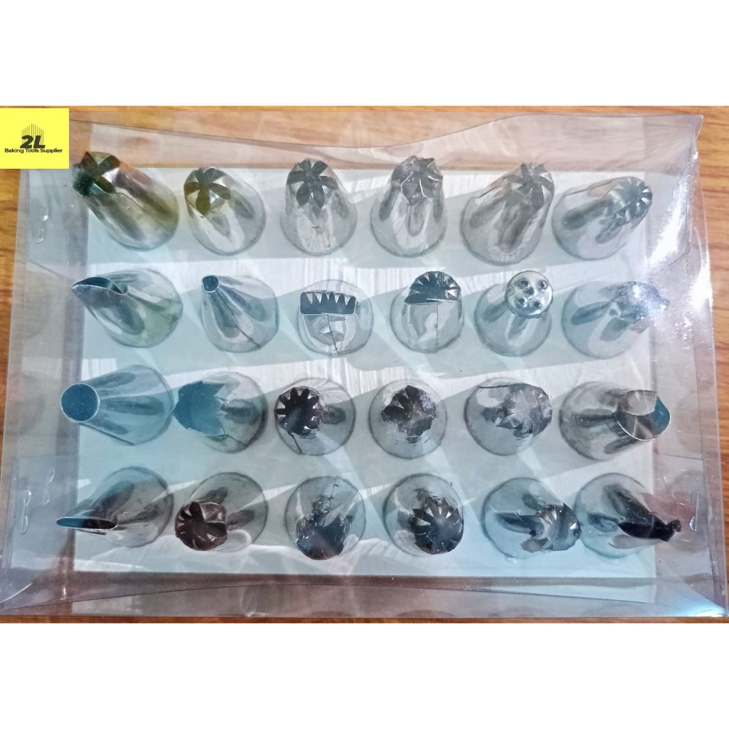 Jual Spuit set lokal lengkap spuit buttercream isi 24 pcs | Shopee ...