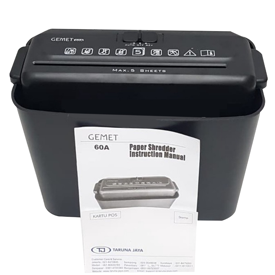 Jual Mesin Penghancur Kertas Gemet 60A ( Paper Shredder ) Cross Cut ...