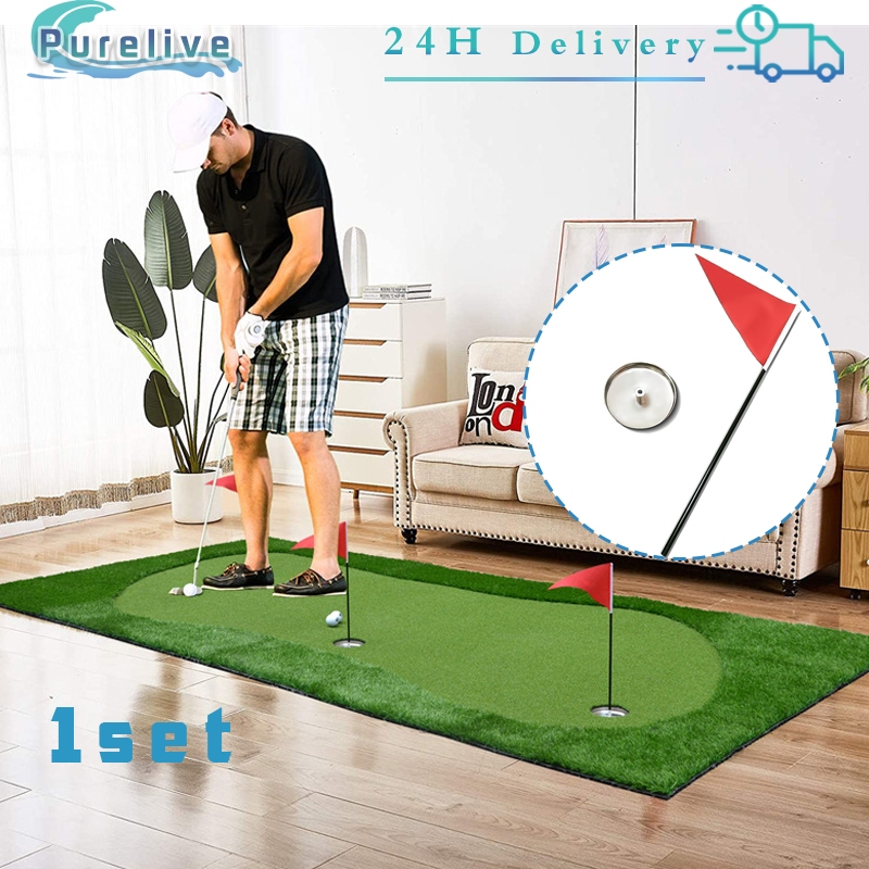 Jual 1 Set Hole Mini Golf Tiang Bendera Golf Hole Stick Flags Golf ...