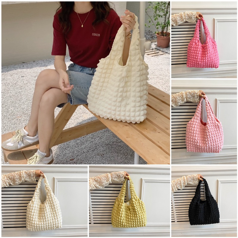 Jual YaRa - PUFFY FOAM TOTE BAG HANDBAG - TAS KOREA BEST SELLER WARNA ...