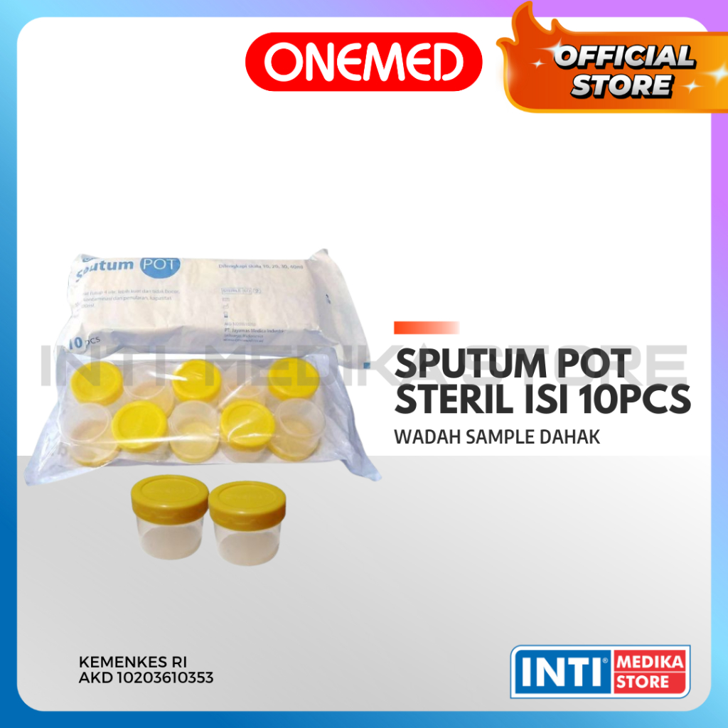 Jual ONEMED - Sputum Pot Steril Isi 10 Pcs | Wadah Tempat Sample Dahak ...