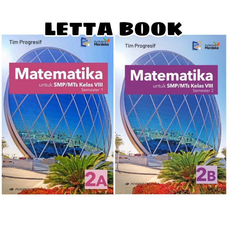 Jual BUKU MATEMATIKA 2A 2B KELAS 8 SMP/MTs ERLANGGA KURIKULUM MERDEKA ...