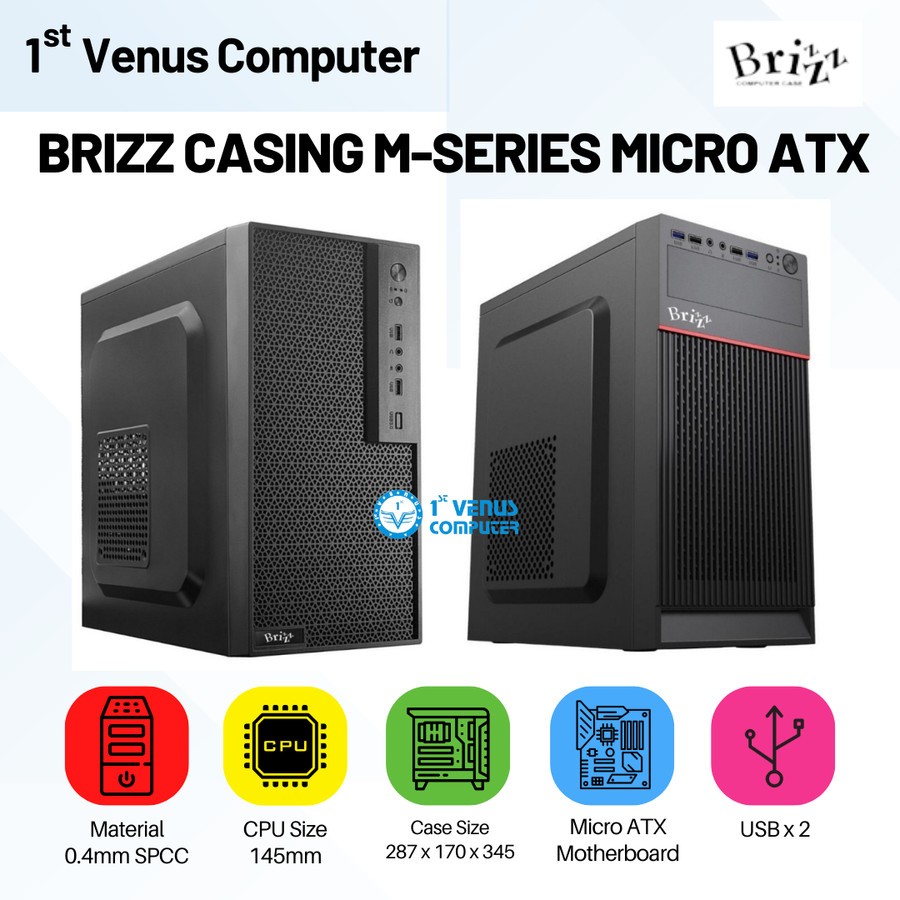 Jual Casing BRIZZZ MATX PSU 500W Casing Komputer Mini Casing Micro ATX ...