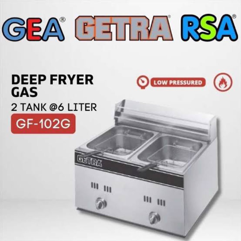 Jual Getra Gea gas deep fryer penggorengan gas Getra GF 102G / GF102G / GF 102 G Getra Deep ...