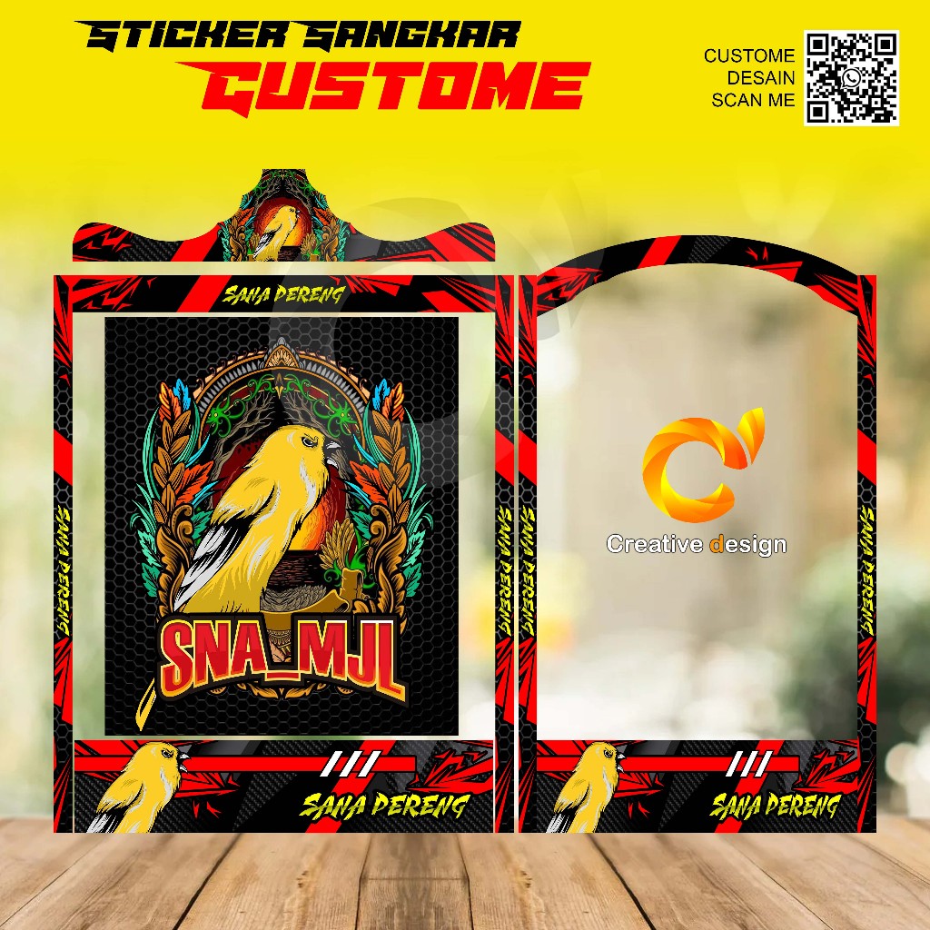 Jual STICKER SANGKAR KOTAK KENARI YS KUNING | Shopee Indonesia