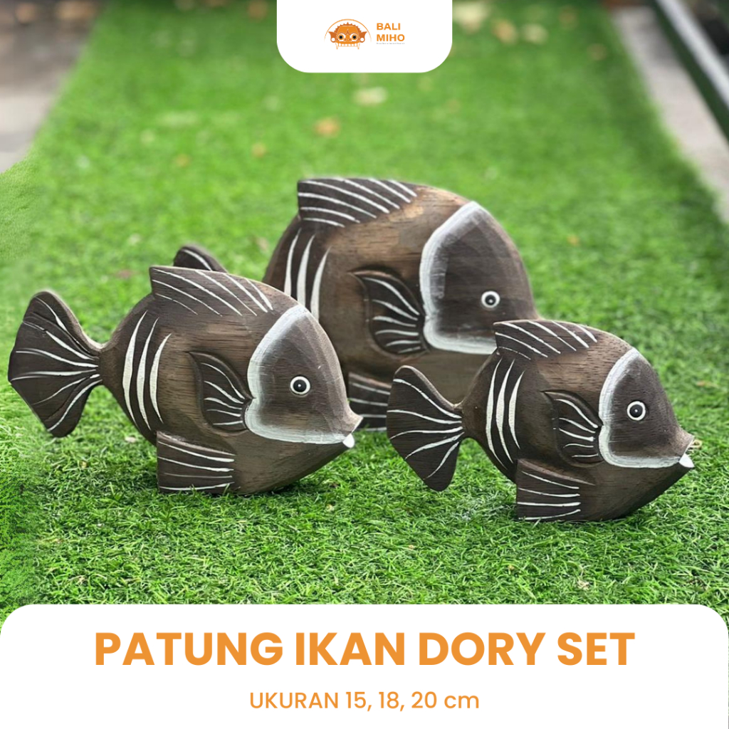 Jual Patung Ikan Dory Set - Patung Ikan 1 Set - Pajangan Ikan Kayu ...