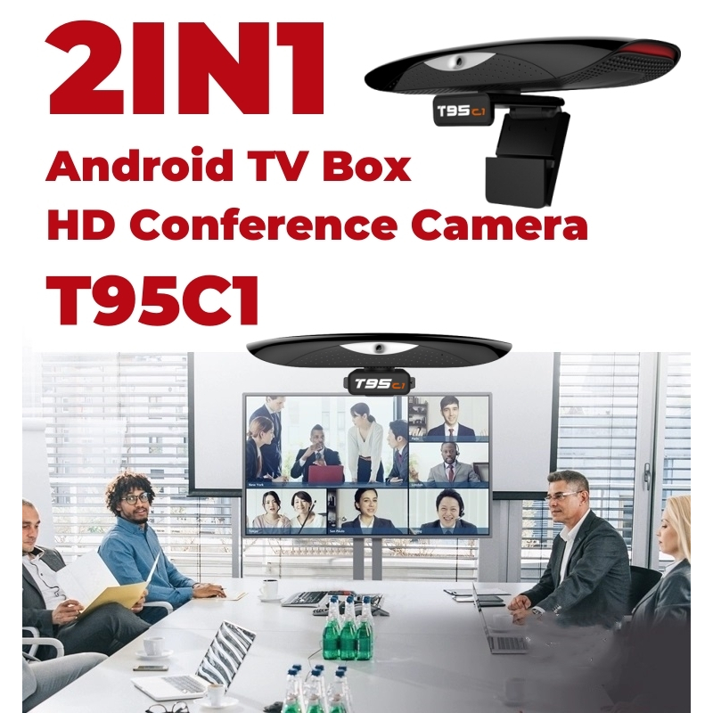 Jual T95C1 Android TV Box 6K HD Smart Set -top Box Conference Camera HD ...