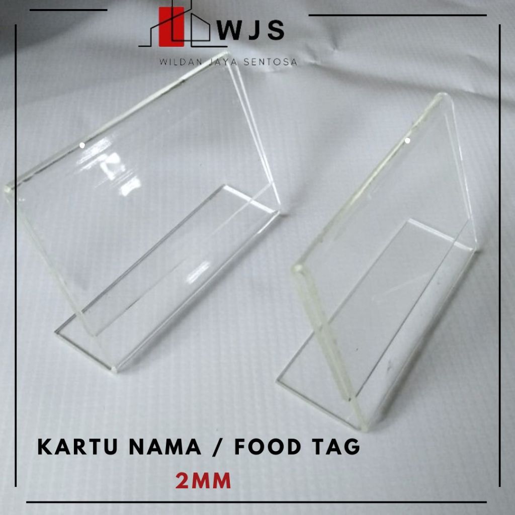 Jual AKRILIK KARTU NAMA / ACRYLIC STAND CARD / ACRYLIC FOOD TAG MENU ...