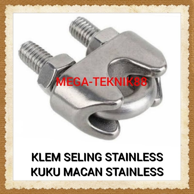 Jual KLEM SELING STAINLESS 12MM / STAINLESS WIRE ROPE CLIP 12 MM ...