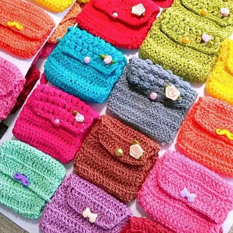 Jual amplop rajut handmade/dompet kartu mini | Shopee Indonesia