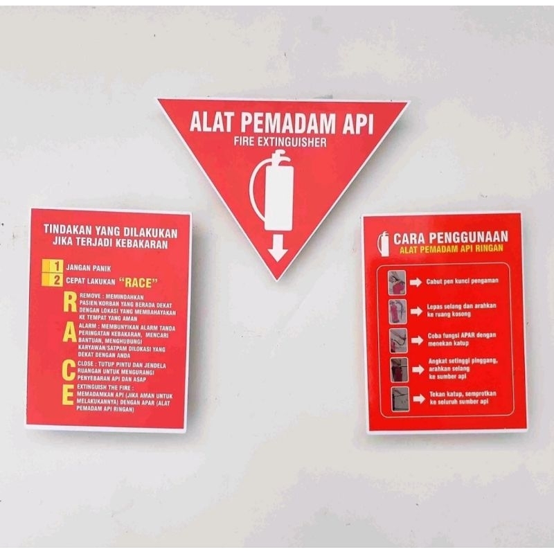 Jual [TERMURAH] segitiga APAR,Akrilik tanda APAR,Pemadam Api Ringan ...
