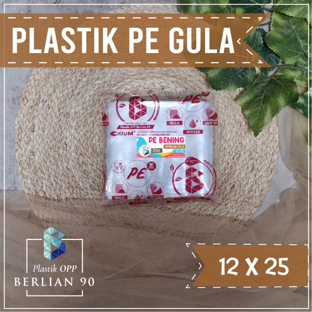 Jual Plastik PE Uk 12 x 25 cm Untuk Bungkus Gula Es Batu Tepung 1/4kg , 1/2kg , 1kg , 2kg , 5kg ...