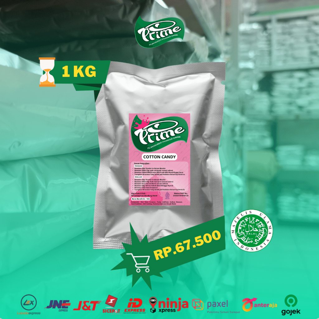 Jual Powder Drink Prime Cotton Candy / Bubuk Minuman Permen Kapas 1kg ...