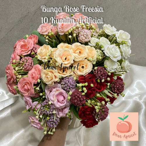Jual BUNGA ROSE FREESIA 10 KUNTUM ARTIFICIAL BUNGA HIAS BUATAN DEKORASI ...