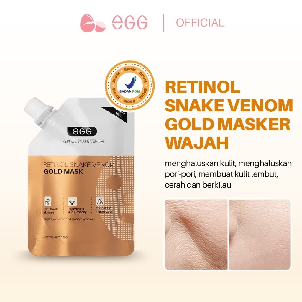 Jual COD - EGG Gold Masker versi upgrade dengan molekul emas Retinol ...