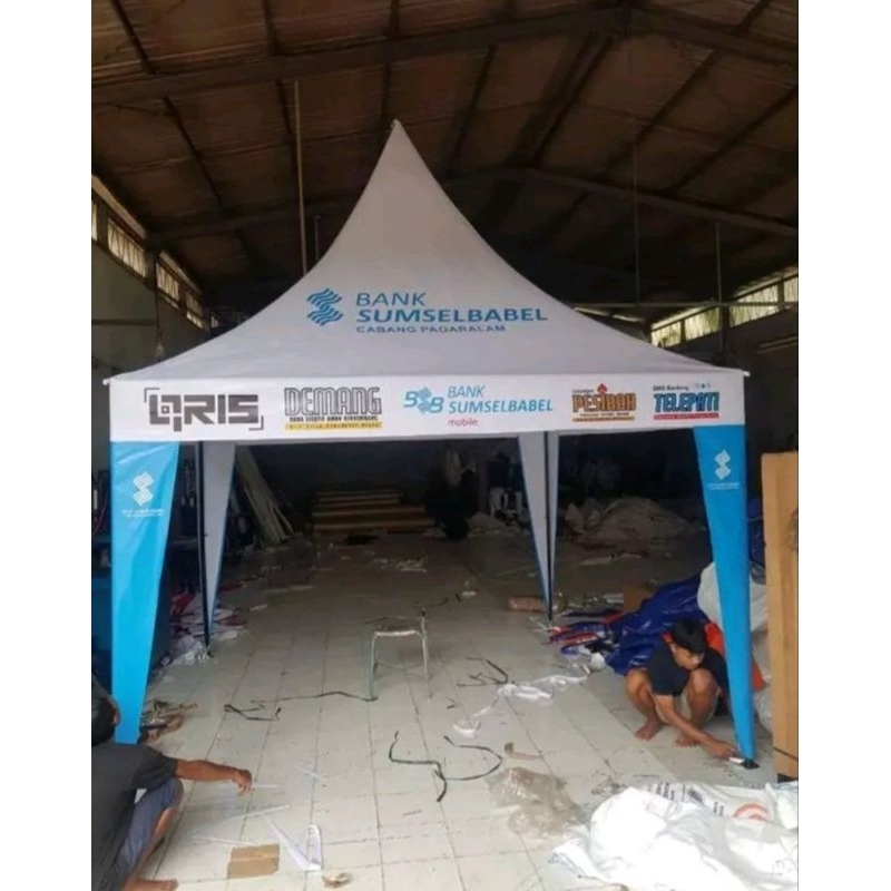 Jual Tenda kerucut ukuran 3x3 meter rangka double deck atap pinting ...