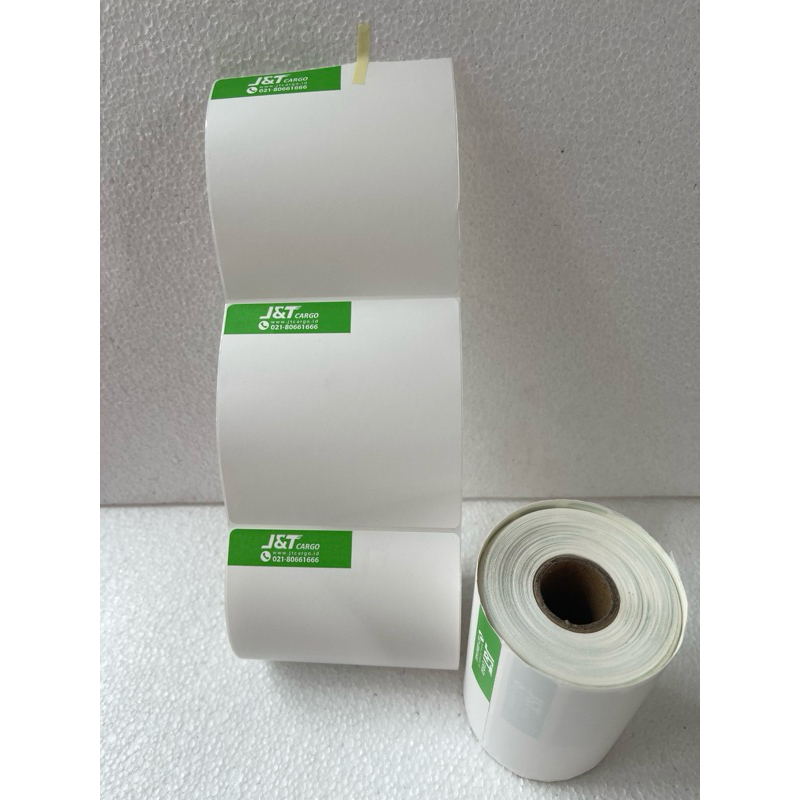 Jual Kertas Resi Thermal Jnt cargo Label 100x100 300lbr | Shopee Indonesia