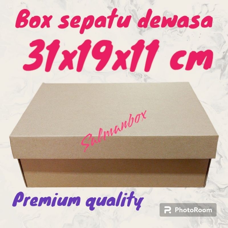 Jual BOX SEPATU/DUS SEPATU/KARDUS SEPATU/KOTAK SEPATU SIZE 31x19x11 cm ...
