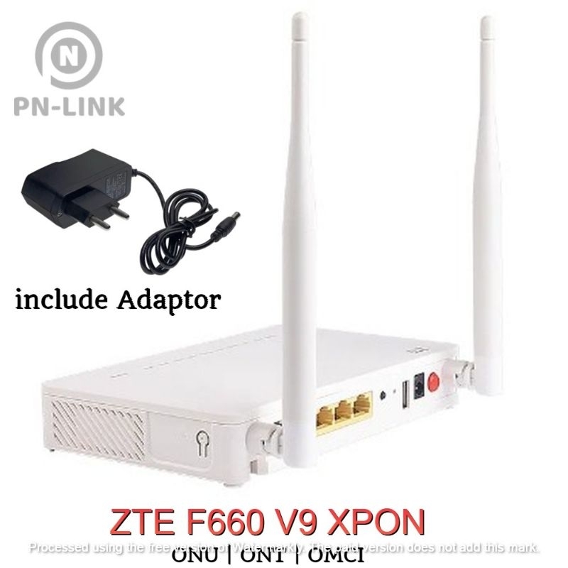 Jual ZTE F660 V9 XPON EPON GPON ONU ONT support OMCI BARU bukan BEKAS unit adaptor | Shopee ...