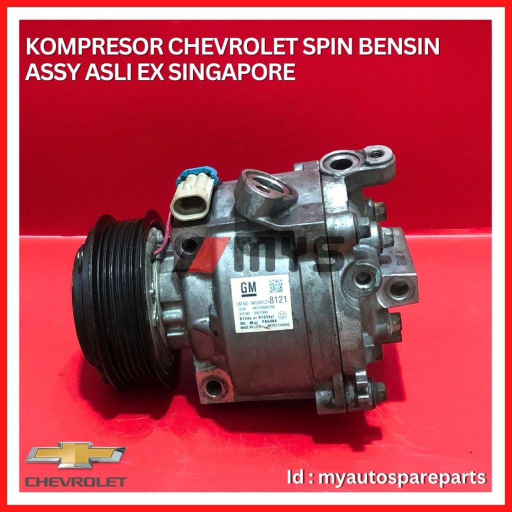 Jual KOMPRESOR AC Mobil CHEVROLET Spin Bensin COMPRESSOR ASLI EX ...