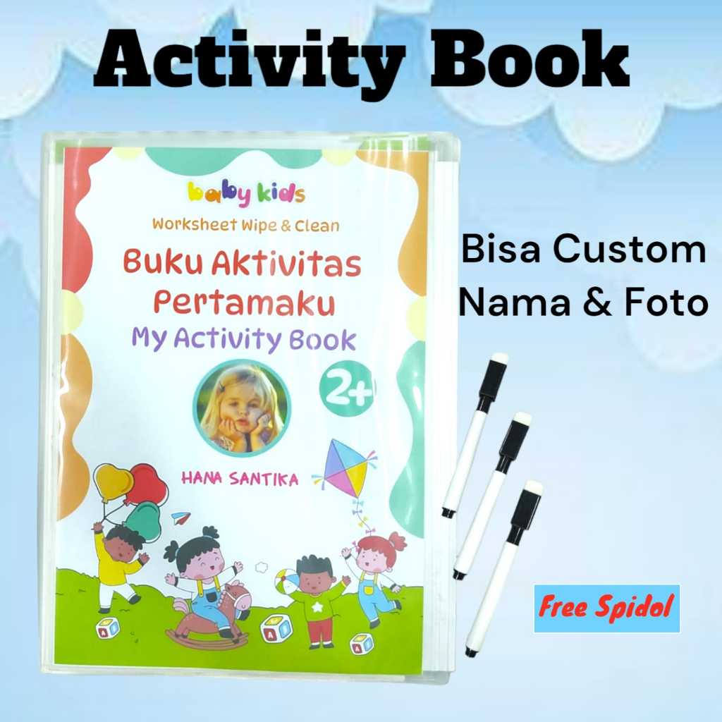 Jual CUSTOM NAMA DAN FOTO ACTIVITY BOOK FREE SPIDOL BUKU AKTIVITAS ...