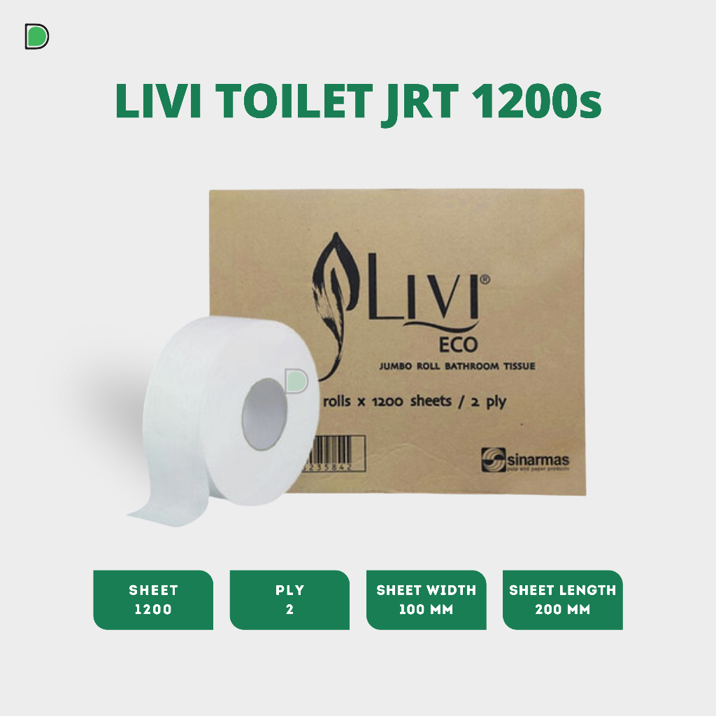 Jual (Gosend/Grab) Tissue LIVI Eco Toilet Jumbo Roll 1200's / Tisu ...