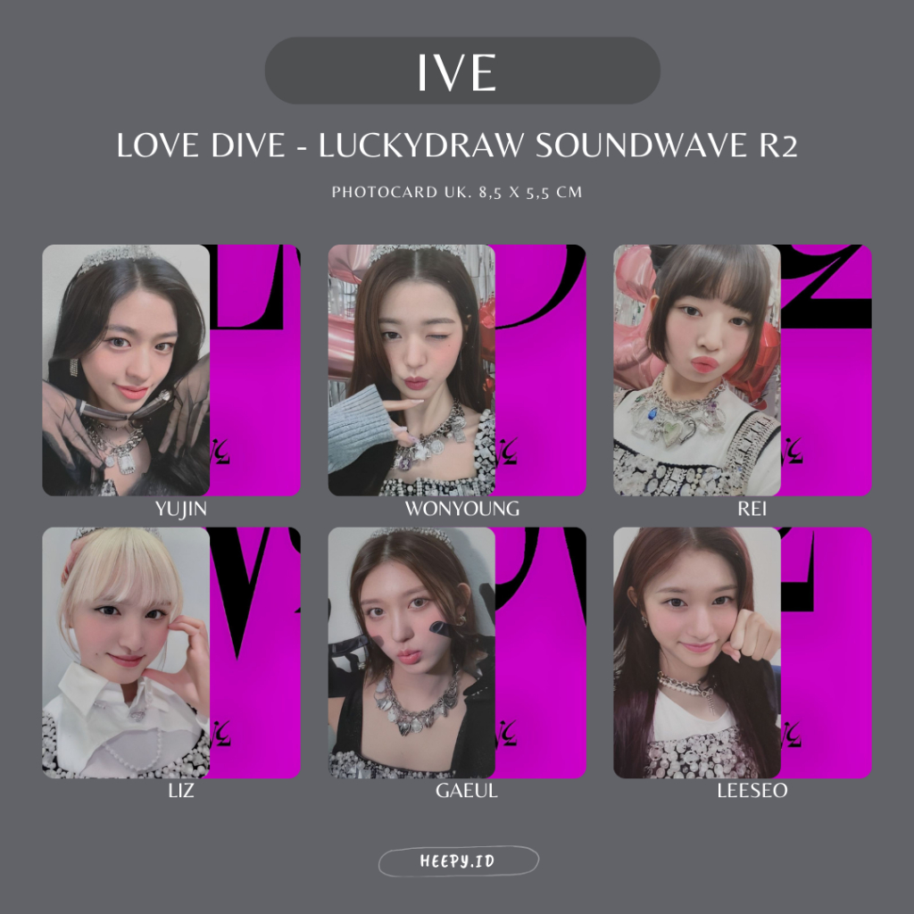 Jual REPLIKA PHOTOCARD IVE LOVE DIVE - Unofficial Photocard Ive Love ...