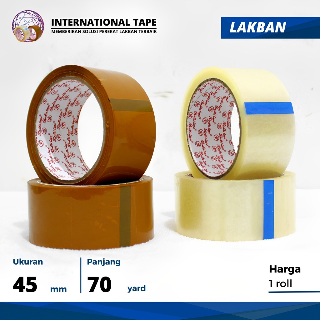 Jual LAKBAN OPP lakban BODHI " bening coklat 45mm x 70 yard TAPE "PERPCS" TERMURAH | Shopee ...