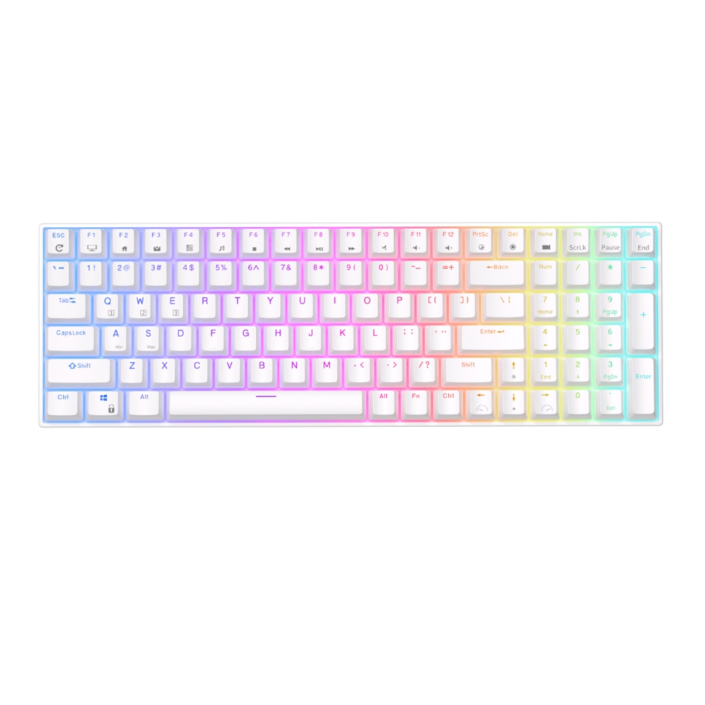 Jual Royal Kludge RK 100 White 100 Key Gaming Keyboard | Shopee Indonesia
