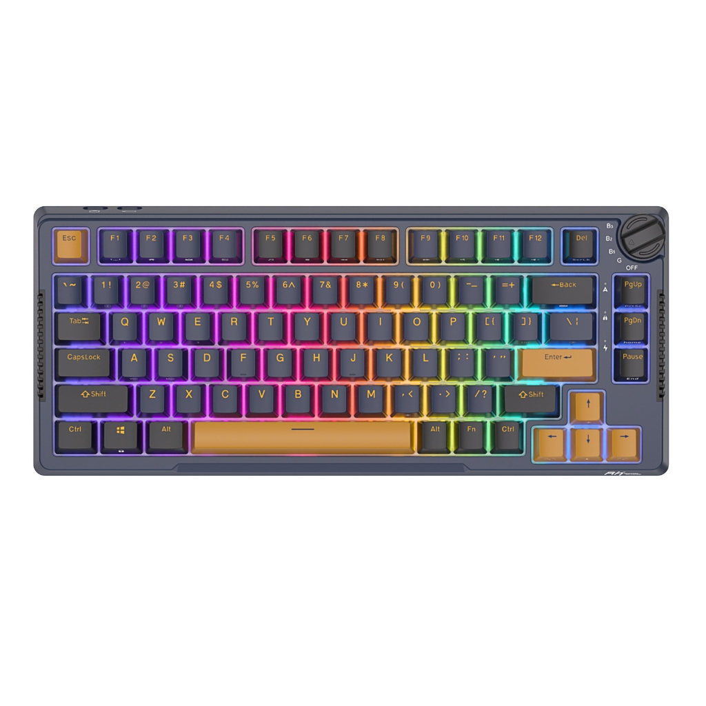 Jual Royal Kludge RK H81 Green 81 key Gasket Struktur Gaming Keyboard ...