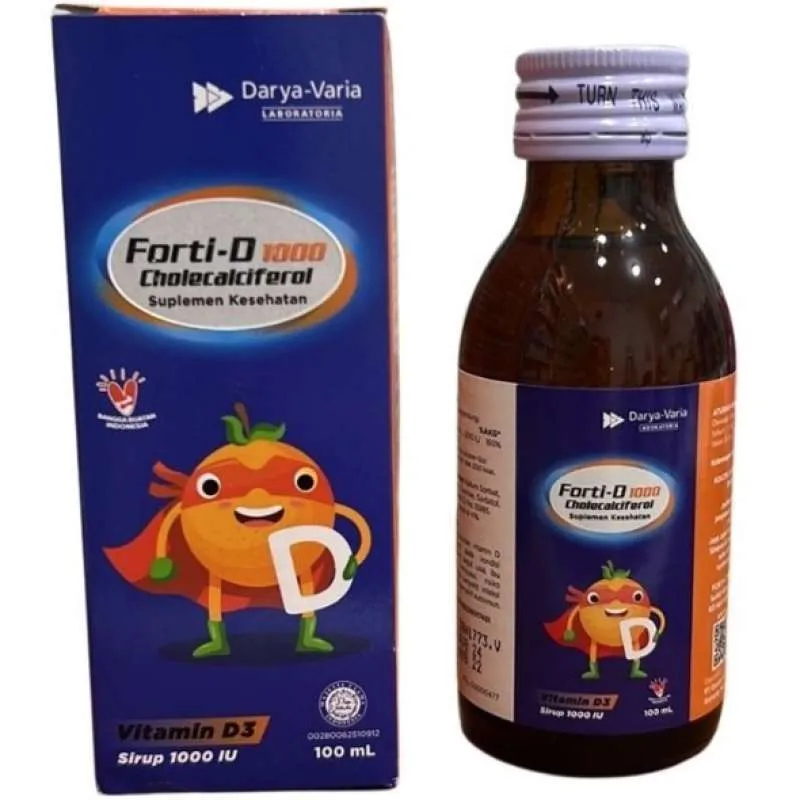 Jual SUPLEMEN FORTI-D SYRUP 1000 IU 100 ML(VITAMIN D3 UNTUK ANAK ...