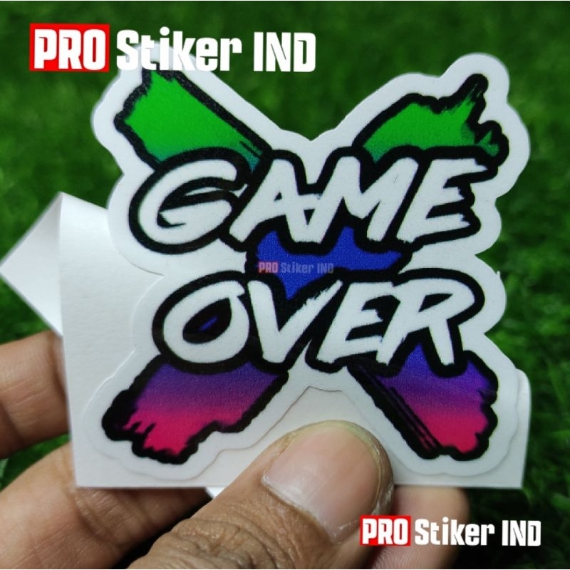 Jual Stiker Game Over Stiker Laptop Handphone Motor Helm | Shopee Indonesia