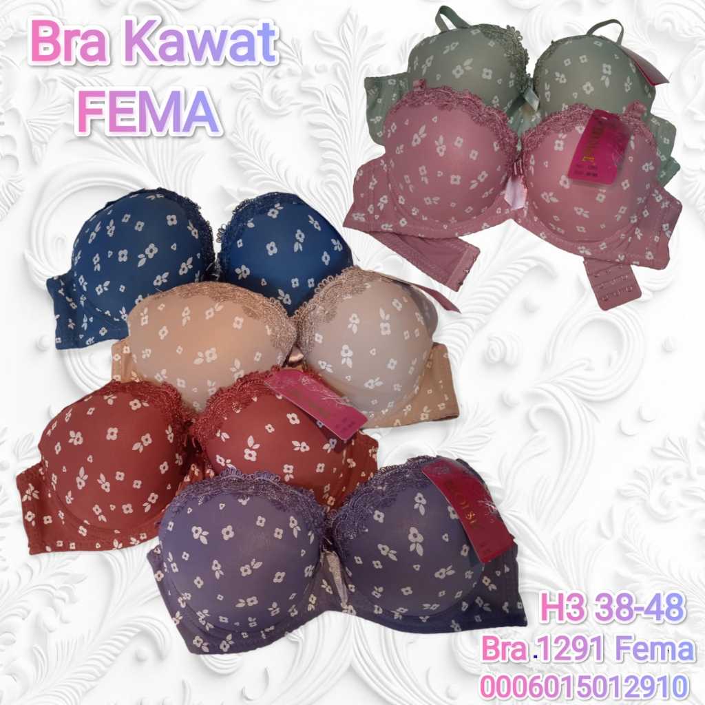 Jual BRA KAWAT FEMA 1291 CUP B-C BUSA TEBAL KAIT 3 SIZE 38-48 | Shopee ...
