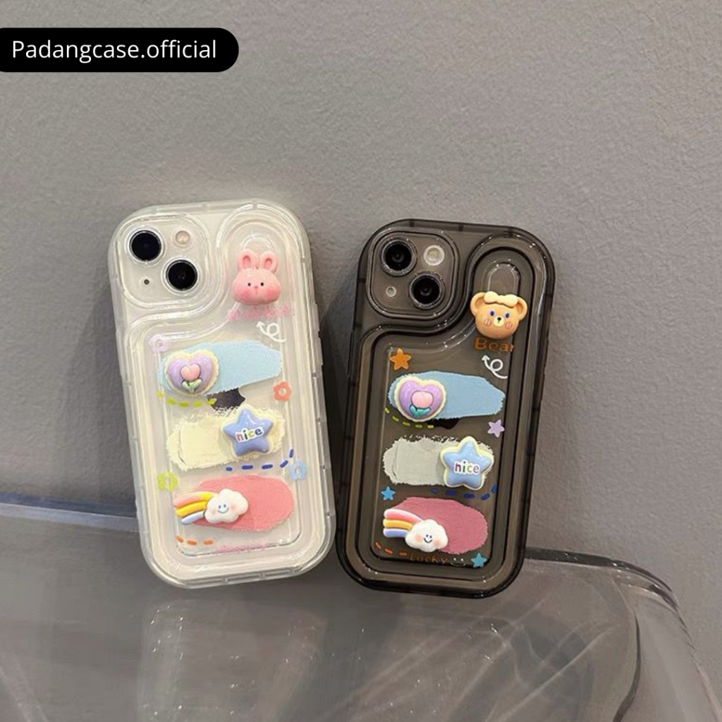 Jual 4D Fluffy Case Bunny and Bear Cute Case Softcase Fullcover For ...