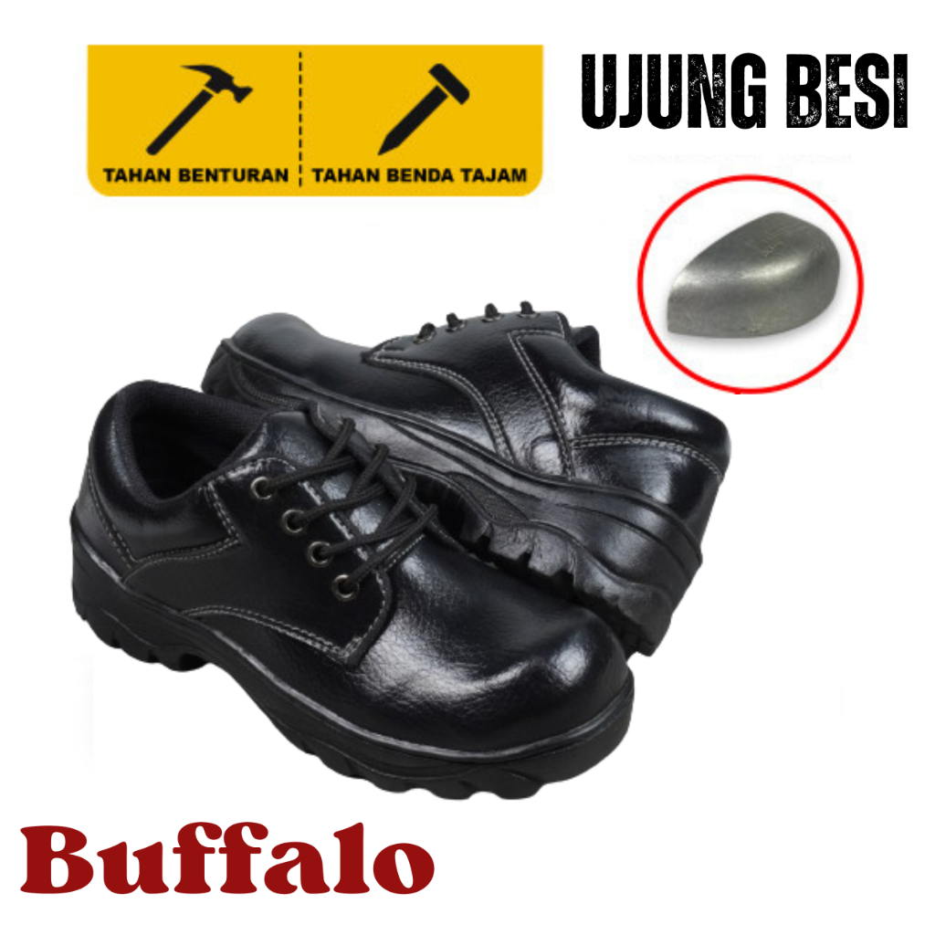 Jual SEPATU SAFETY SEMI BOOTS BUFALO - SEPATU PRIA KULIT SINTETIS ...