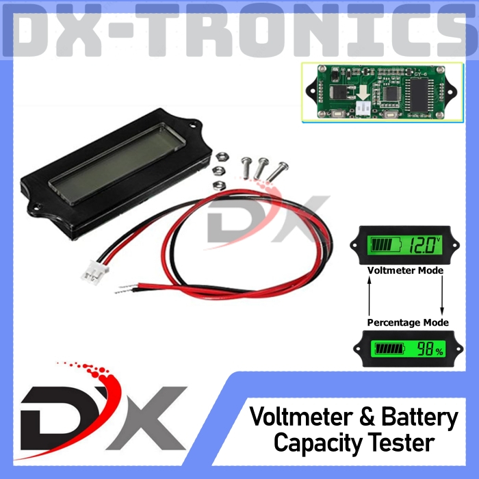 Jual Battery Capacity Display Indikator Kapasitas Baterai Voltmeter LiFePO | Shopee Indonesia
