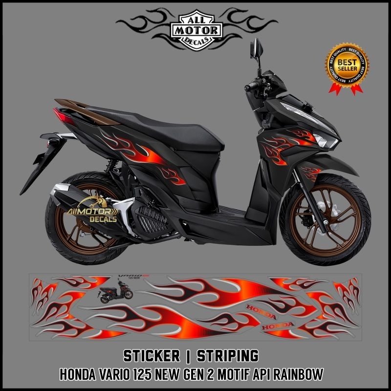 Jual Sticker List Api Vario 125 New Gen 2 / Striping Honda Vario 125 ...