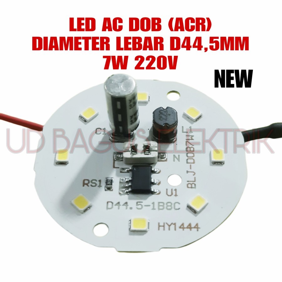 Jual PCB LED AC 7W NEW 220V DOB (ACR) UKURAN PCB LEBAR DIAMETER 44,5MM ...