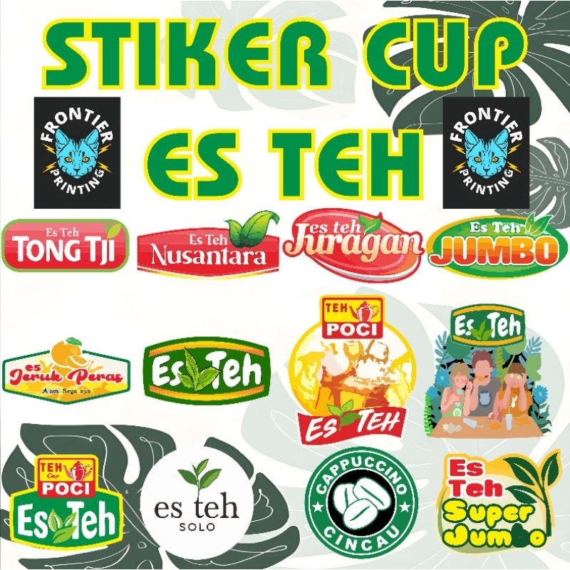 Jual STIKER CUP ES TEH ALL VARIAN PILIH DI VARIASI | Shopee Indonesia